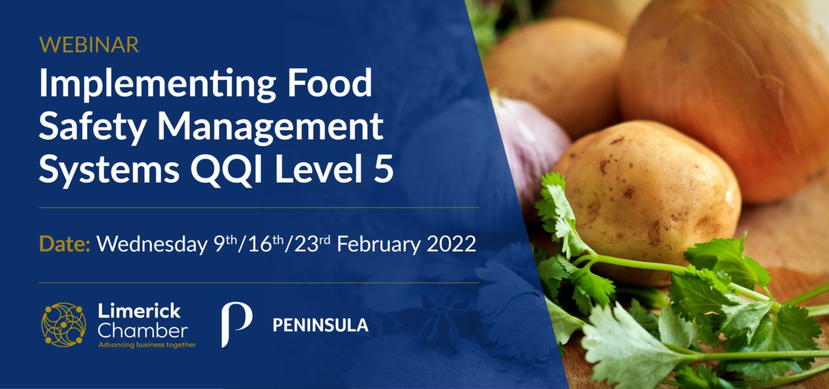 Implementing Food Safety Management Systems QQI Level 5 part funded By